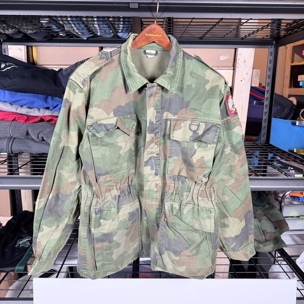 Vintage Serbian M93 Military Field Jacket Camouflage … - Gem